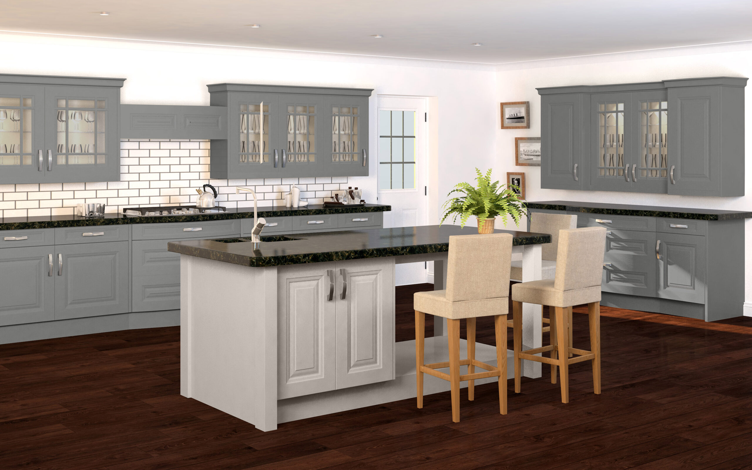 Dust Grey & Light Grey Kitchen - MAK Distribution